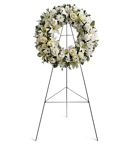 SERENITY WREATH – CAPOBIANCO'S FLORIST GLEN COVE NEW YORK